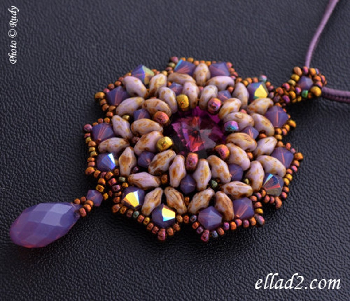 Tutorial Maho Pendant Beading Tutorials PDF Format - Etsy