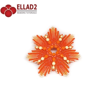 Tutorial Sunset Flower - Beading Tutorial, Beading Pattern, Peyote Stitch, Flower, Design by ...