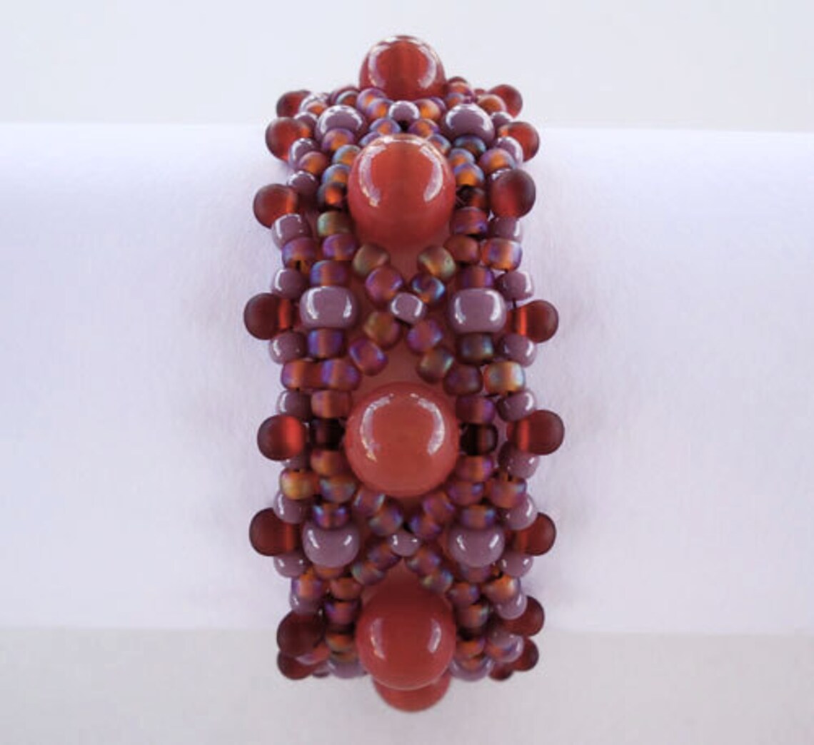 Tutorial Carnelian Bracelet Beading Pattern PDF - Etsy