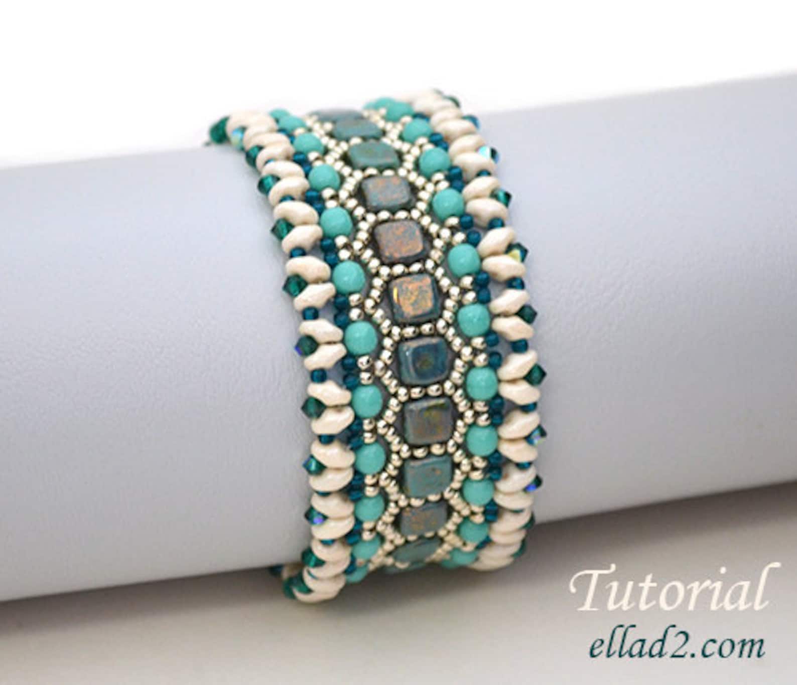 Beading Tutorial Honeycomb Bracelet - Beading Pattern, PDF, Instant ...