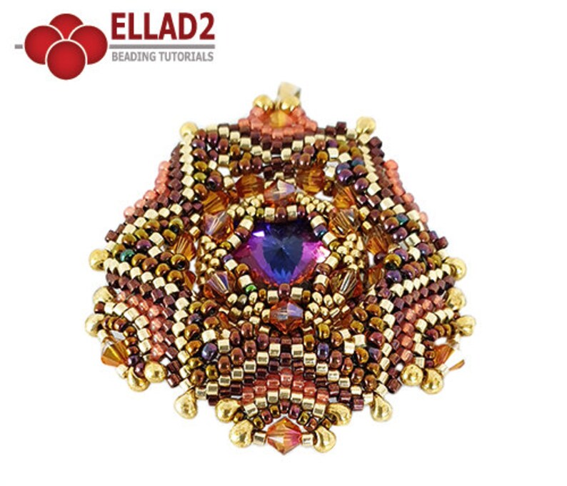 Tutorial Phoebe Pendant Beading Tutorial Peyote Stitch - Etsy