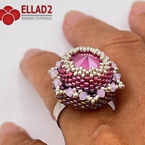 Tutorial Gina Ring 2 - Beading Tutorial, Instant Download, PDF File, Peyote Stitch, Ellad2 ...