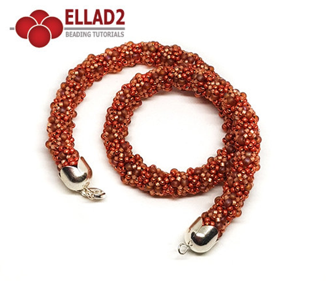 Tutorial Beaded Rope Necklace Beading Tutorial Beading - Etsy