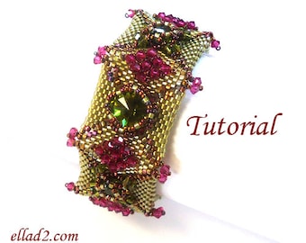 Tutorial Capri Blue Bracelet Beading Pattern PDF | Etsy