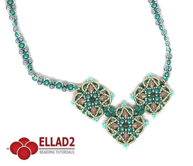 Tutorial Tiga Necklace Beading Tutorial Necklace Tutorials - Etsy