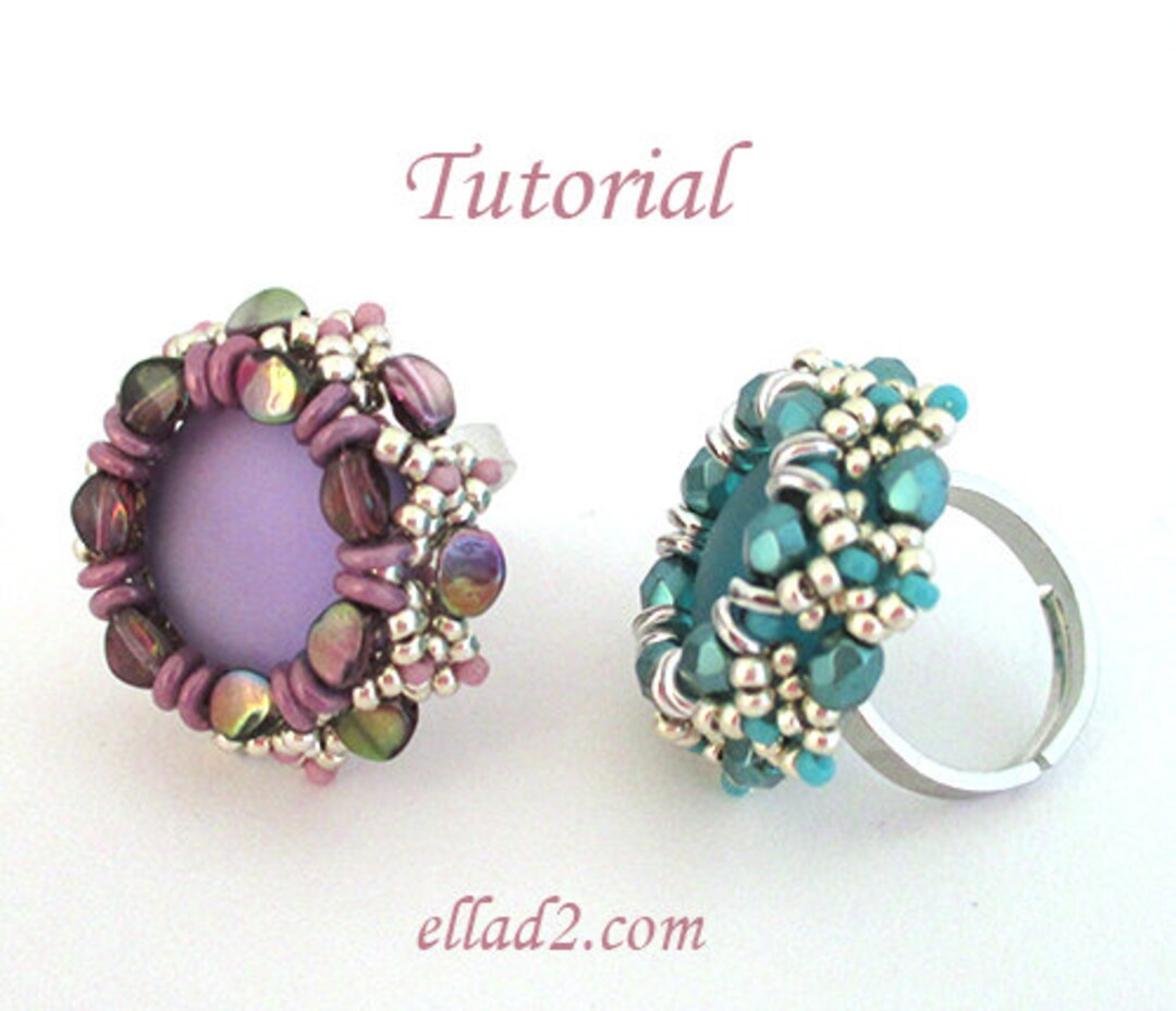 Tutorial Pinch Ring - Beading Tutorial, Beading Pattern, Instant Download, PDF, Jewelry Tutorial ...