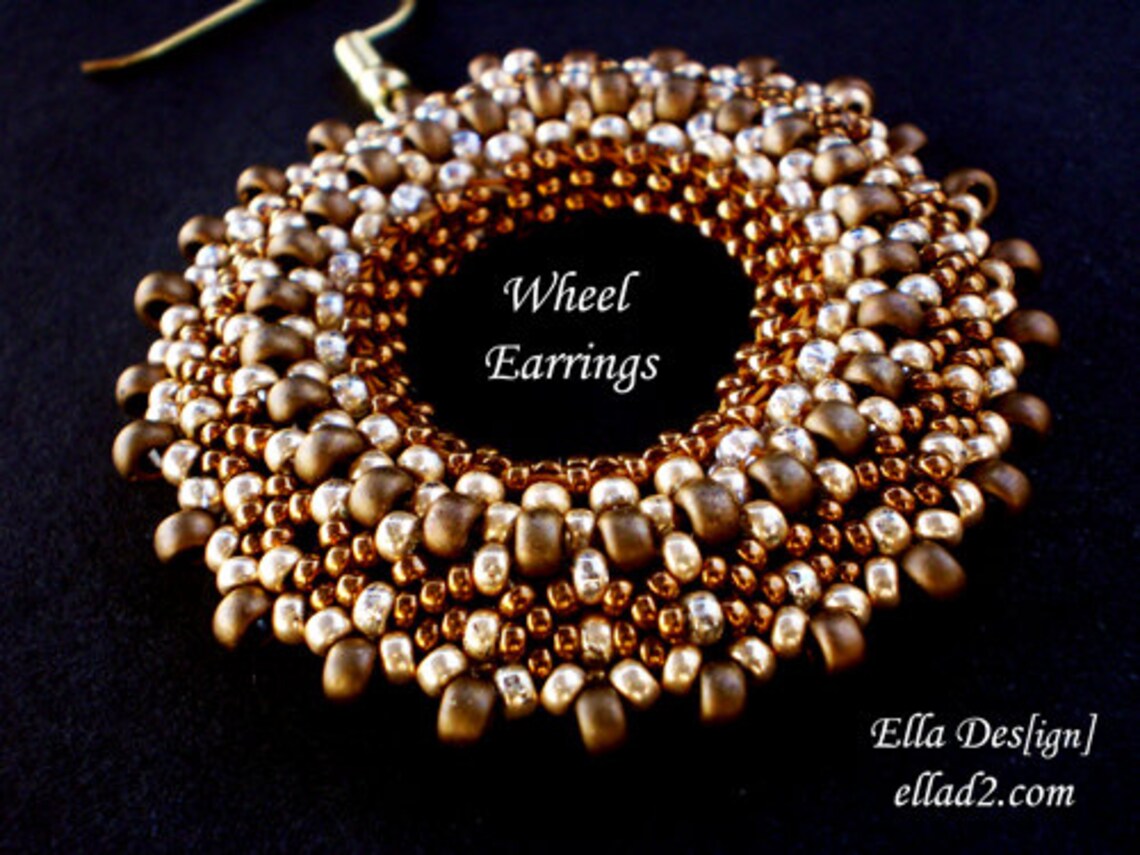 TUTORIAL Wheel Earrings Bead Pattern PDF - Etsy
