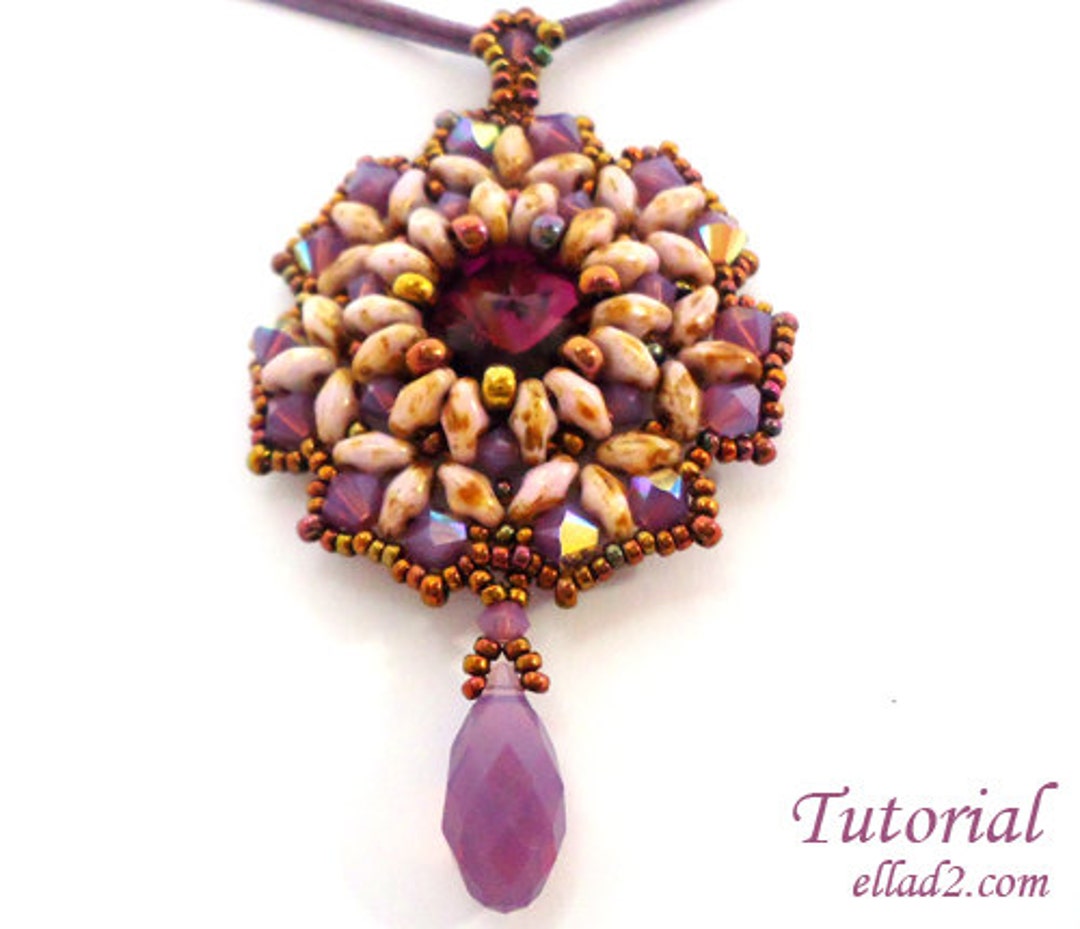 Tutorial Maho Pendant - Beading Tutorials PDF Format - Etsy