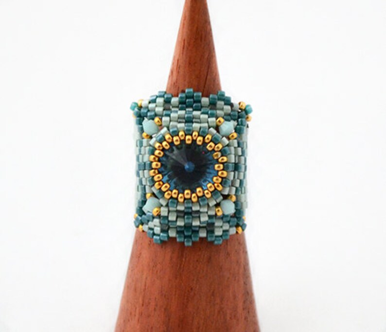 Tutorial Mint Ring-beading Tutorial Beading Pattern Ellad2 - Etsy