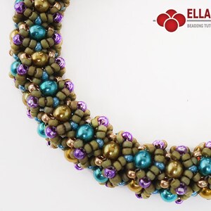 Tutorial Joyful Netted Bangle - Beading Pattern Bracelet PDF - Etsy