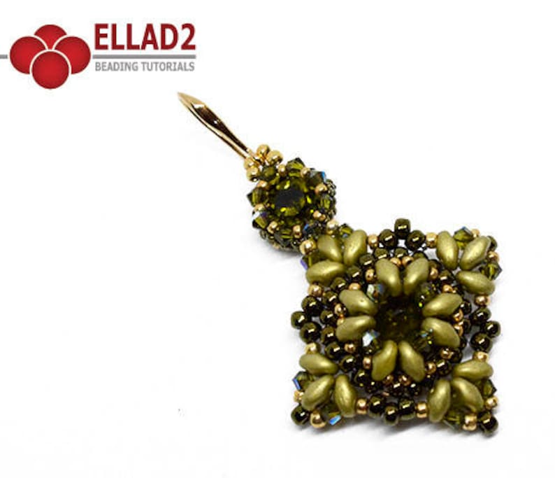 Tutorial Priya Earrings - Beading Tutorial, Beading Patterns, Swarovski ...