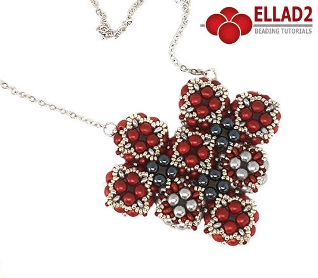 Beading Tutorial Heart Pendant - Beading Tutorial, Pdf File, Instant ...