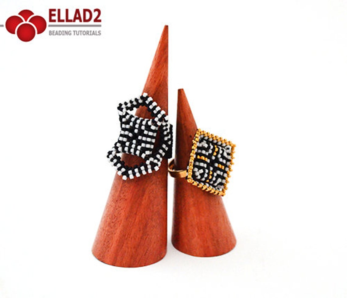 Tutorial Cubico Rings Beading Tutorial Jewelry Tutorial | Etsy