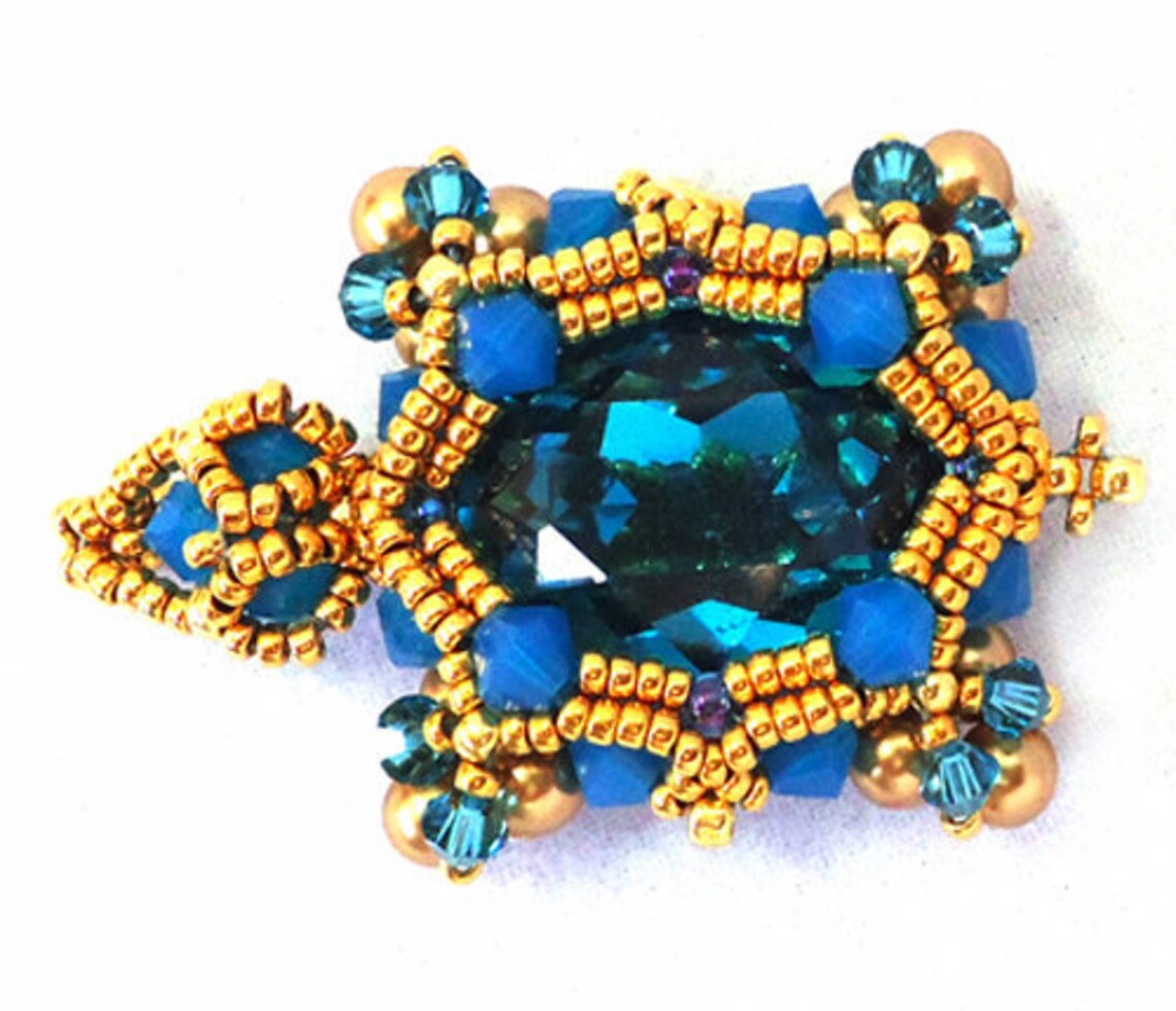 Tutorial Turtle Pendant Beading Pattern PDF - Etsy