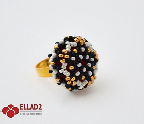 Tutorial Mia Ring Beading Tutorial Ring Patterns Ellad2 - Etsy