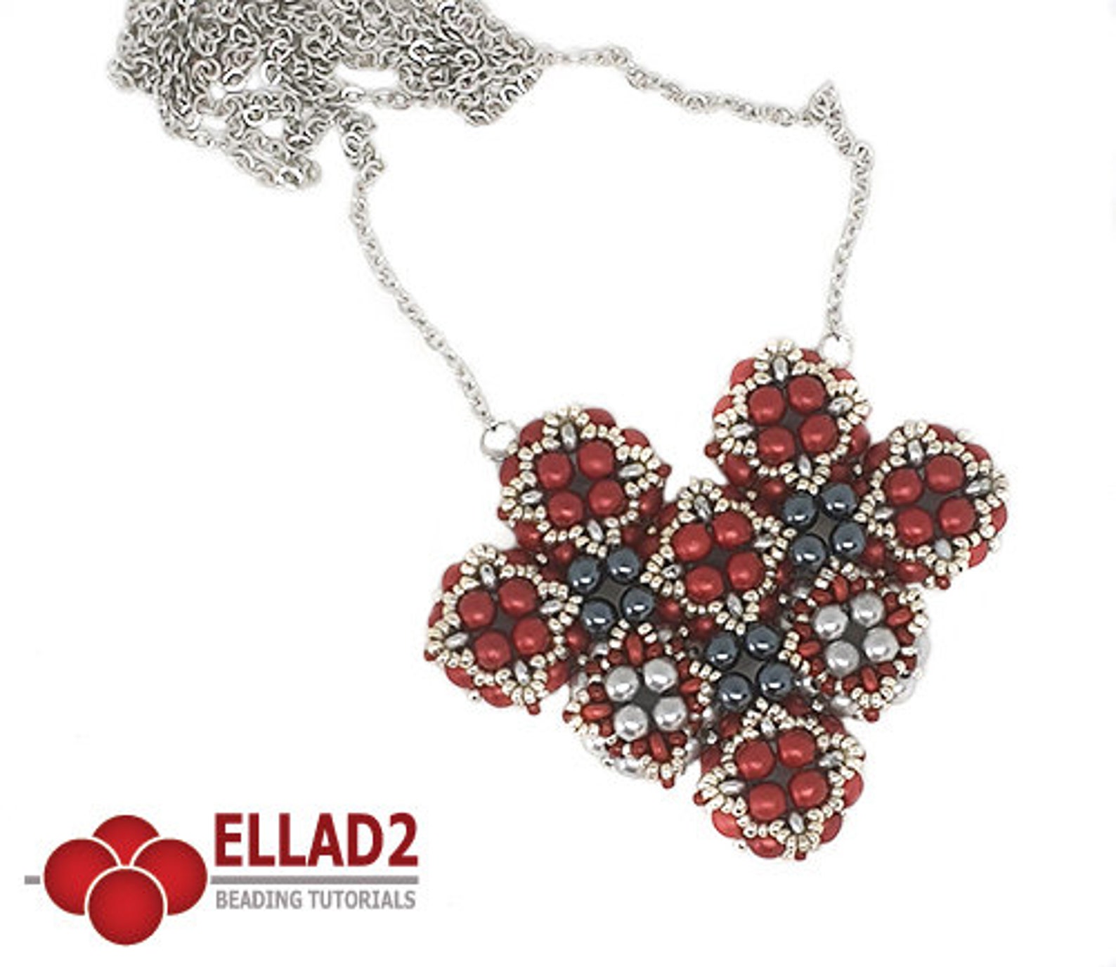 Beading Tutorial Heart Pendant - Beading Tutorial, Pdf File, Instant ...