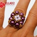 Tutorial Zoya Ring Beading Tutorial, Beading Pattern, Instant Download, PDF File, Design by ...