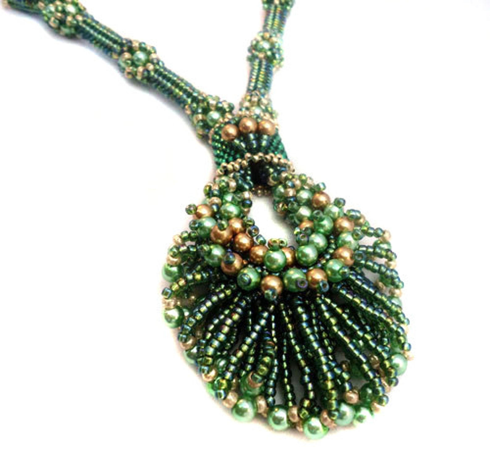 Tutorial Peacock Necklace - Beading Tutorial, Beading Pattern, Instant ...
