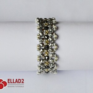 Tutorial Diamond Duo Bracelet - Beading Pattern, Beading Tutorial ...