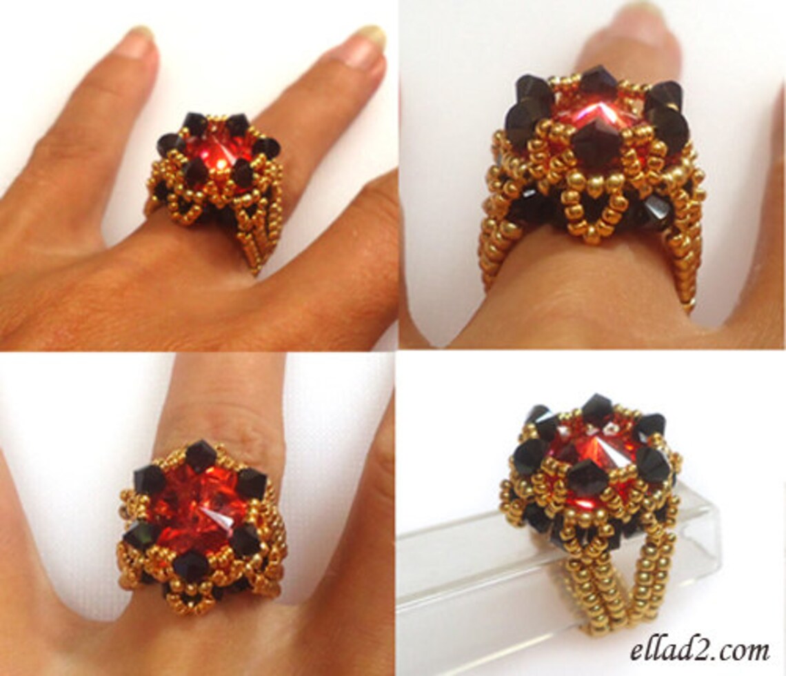 Tutorial Cher Ring Beading Pattern PDF - Etsy