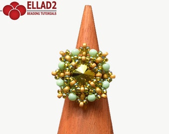 Tutorial Eligia Ring Beading Tutorialbeading Patternpdf | Etsy