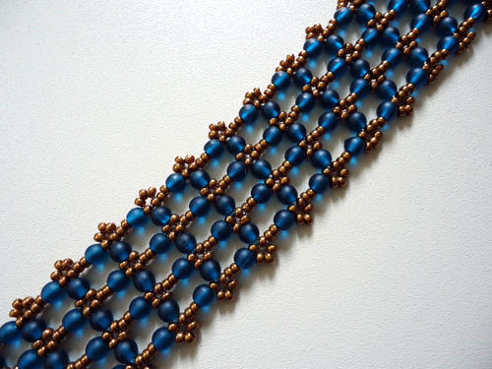 Tutorial Capri Blue Bracelet Beading Pattern PDF - Etsy