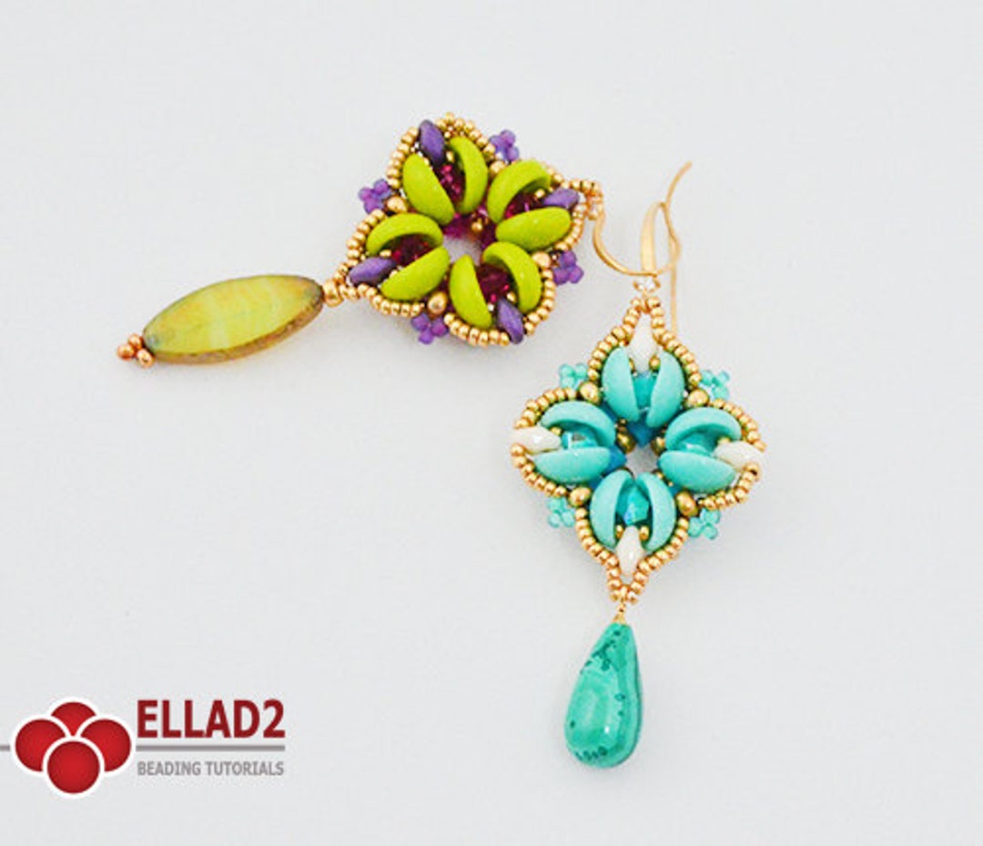 Tutorial Libby Earrings-beading Tutorial, Instant Download,ellad2 - Etsy