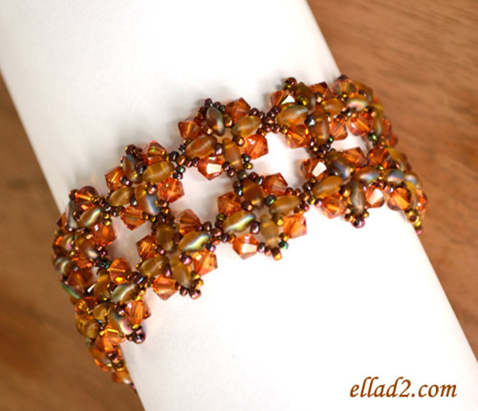 Tutorial Shimmering Fall Bracelet Beading Pattern PDF - Etsy