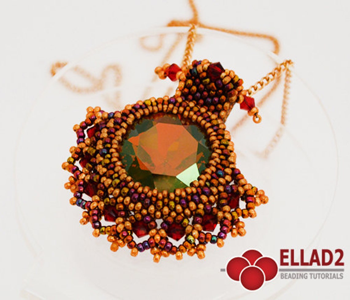 Tutorial Inca Pendant - Beading Pattern, Pendant Patterns, Design by ...