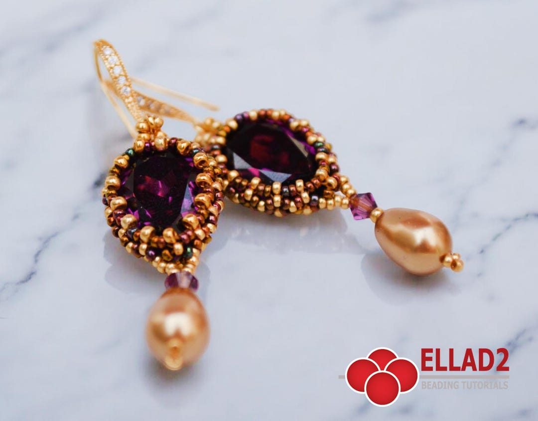 Tutorial Aurora Earrings - Beading Pattern PDF Instant Download - Etsy