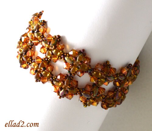 Tutorial Shimmering Fall Bracelet Beading Pattern PDF - Etsy