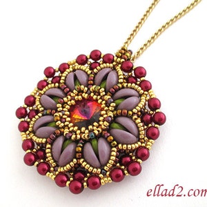 Tutorial Aurora Pendant - Beading Tutorial, PDF, Instant Download ...