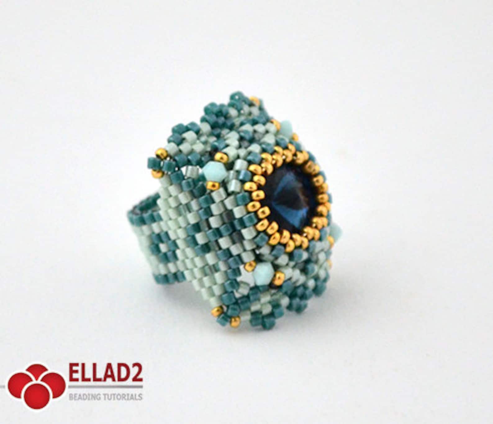 Tutorial Mint Ring-beading Tutorial Beading Pattern Ellad2 - Etsy