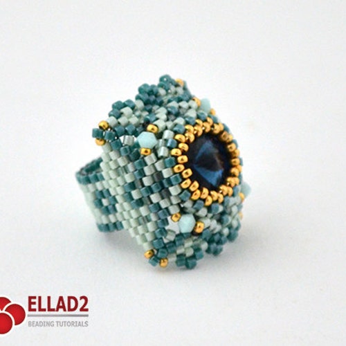Tutorial Mint Ring-beading Tutorial Beading Pattern Ellad2 - Etsy