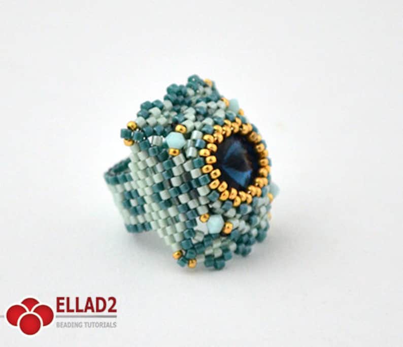 Tutorial Mint Ring-beading Tutorial Beading Pattern Ellad2 - Etsy