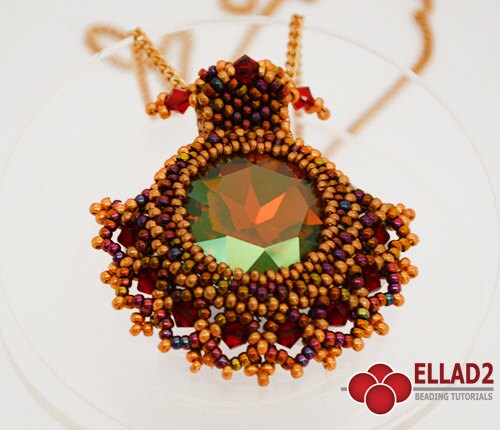 Tutorial Inca Pendant - Beading Pattern, Pendant Patterns, Design by ...