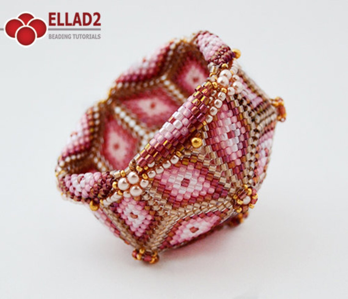 Tutorial Beaded Bowl - Beading Tutorial, Beading Pattern, Beaded Bowl ...