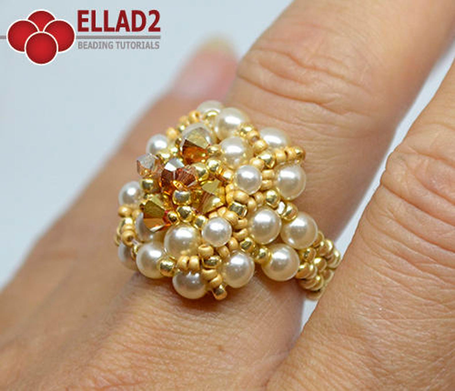 Tutorial Vava Ring Beading Tutorial Beading Pattern Ring - Etsy