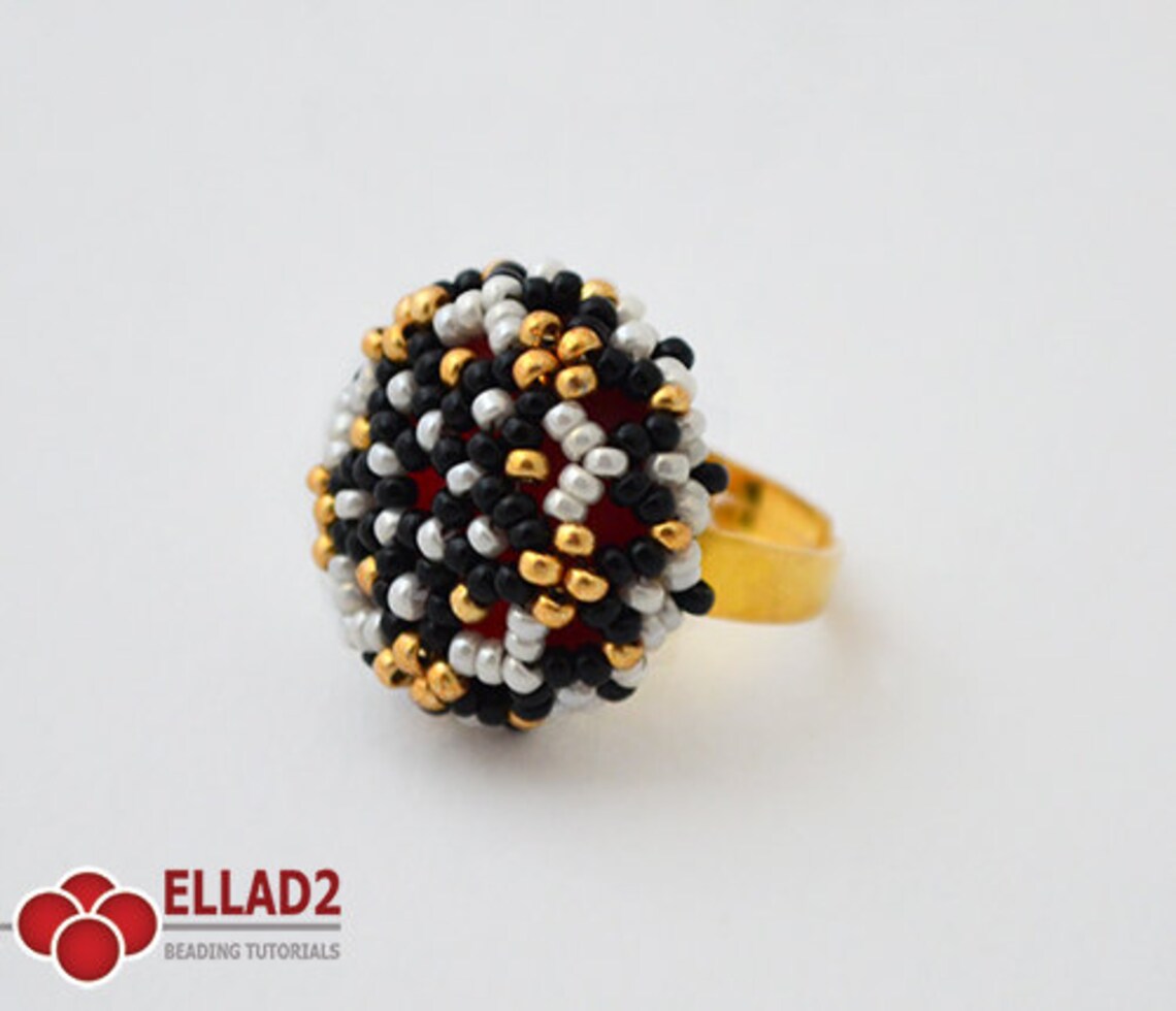 Tutorial Mia Ring - Beading Tutorial, Ring Patterns, Ellad2, Instant Download - Etsy