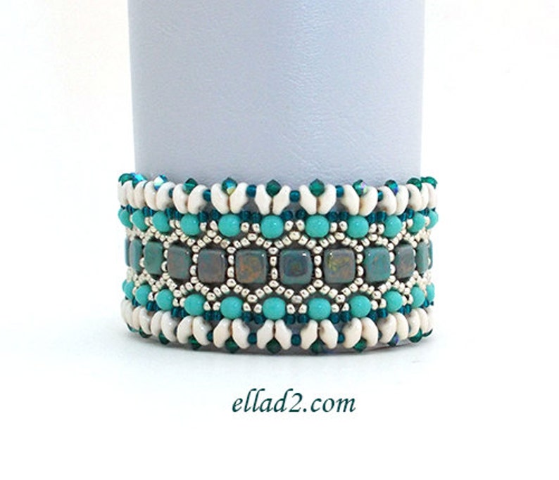 Beading Tutorial Honeycomb Bracelet - Beading Pattern, PDF, Instant ...