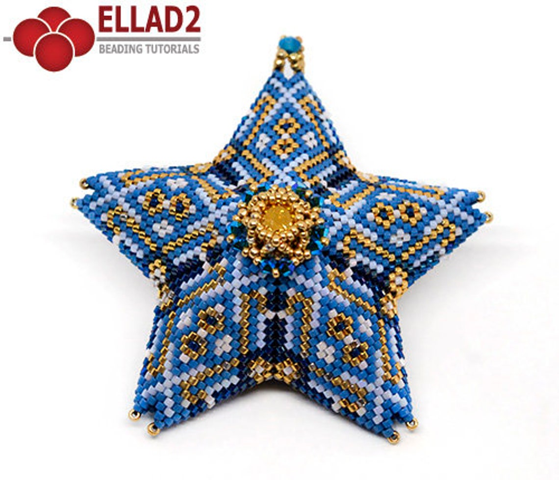 Beadwoven Star Beading Tutorial Beading Pattern for Star in - Etsy