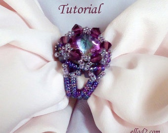 Tutorial Ring Malina Beading Pattern Instant Download PDF | Etsy