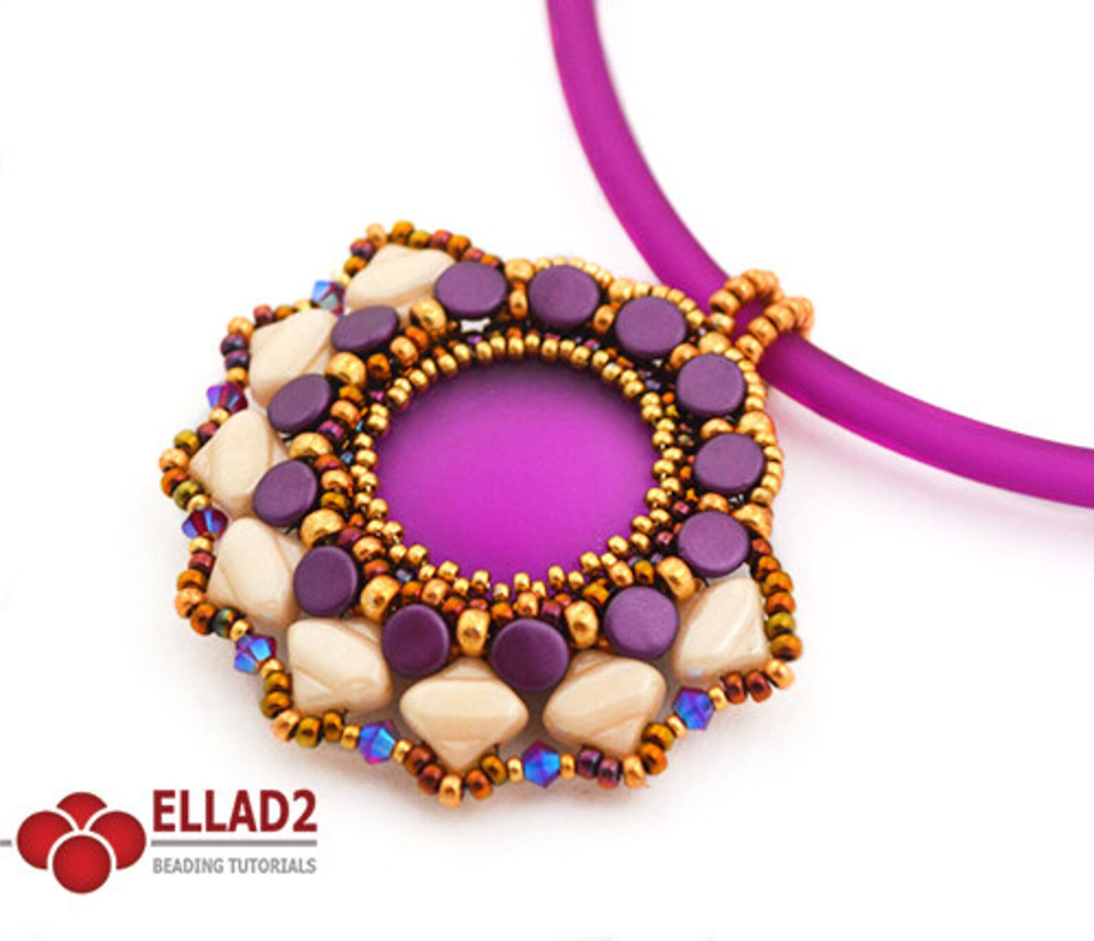 Tutorial Drina Pendant-beading Pattern With Button Beads and - Etsy