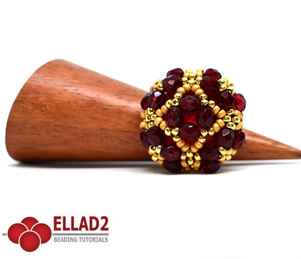 Tutorial Mila Ring Beading tutorial beadwoven ring instant | Etsy