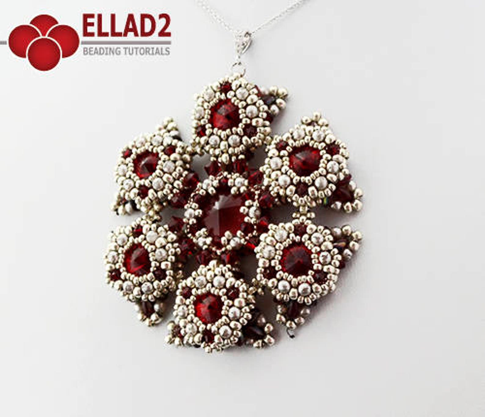 Tutorial Siam Pendant - Beading Tutorial, Beadwoven Pendant Tutorial ...