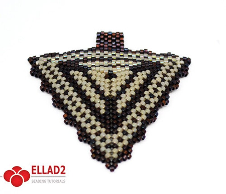 Tutorial Peyote Triangle Pendant-beading Tutorial Instant - Etsy