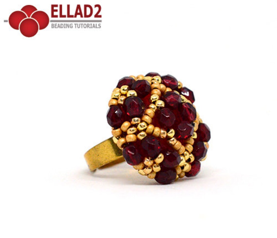 Tutorial Mila Ring Beading tutorial beadwoven ring instant | Etsy