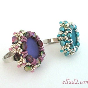 Tutorial Pinch Ring - Beading Tutorial, Beading Pattern, Instant Download, PDF, Jewelry Tutorial ...