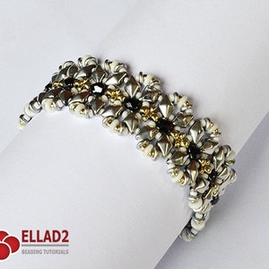 Tutorial Diamond Duo Bracelet - Beading Pattern, Beading Tutorial ...
