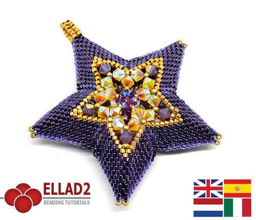 Tutorial Sparkle Star - Beadwoven Star, Beading Tutorial, Beading ...